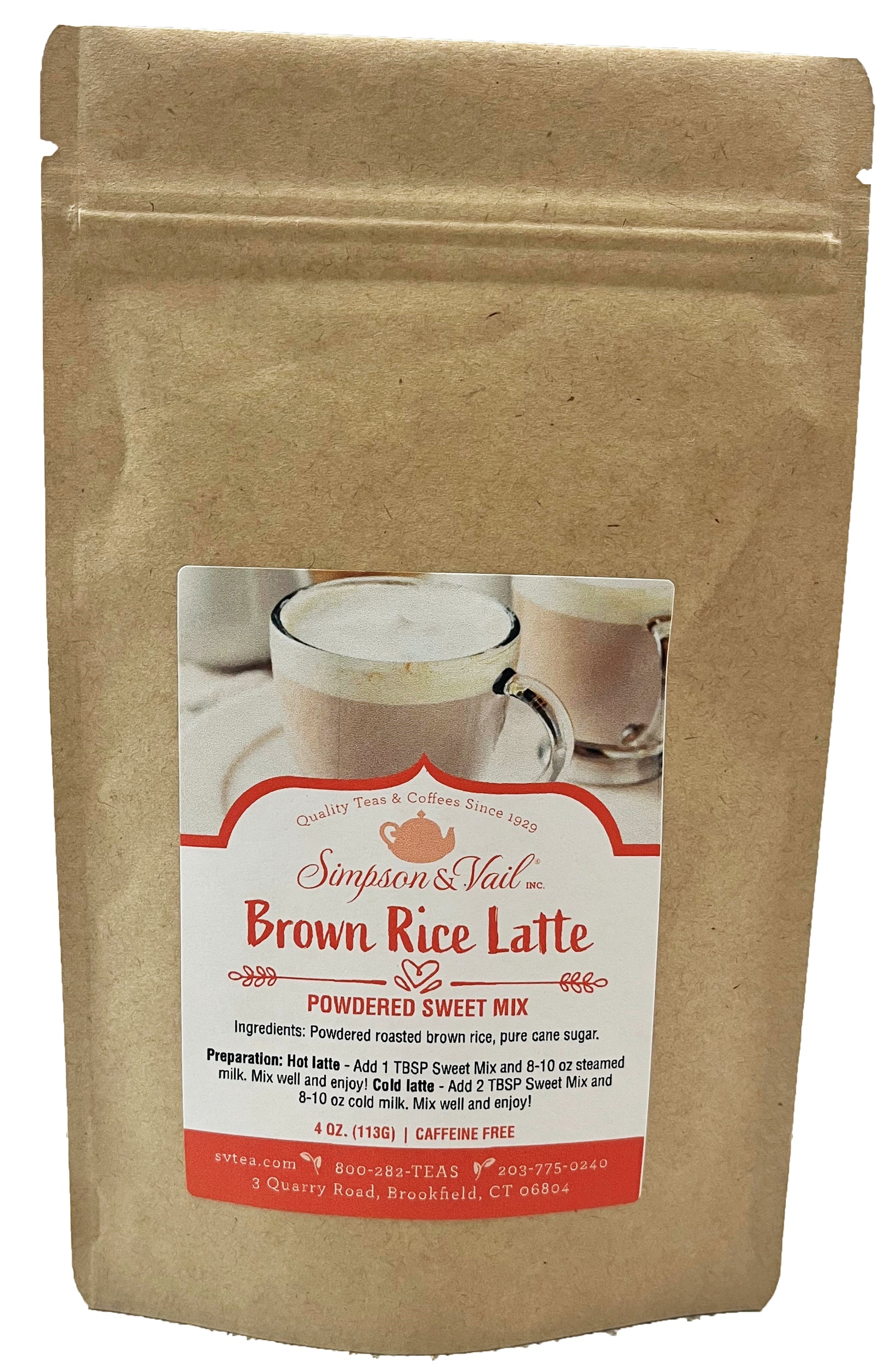 Brown Rice Latte - Powdered Sweet Mix – Simpson & Vail